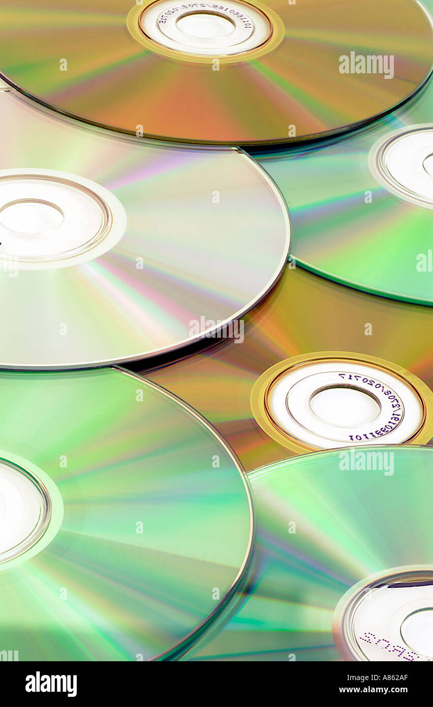 Stack of CDs Stock Photo - Alamy