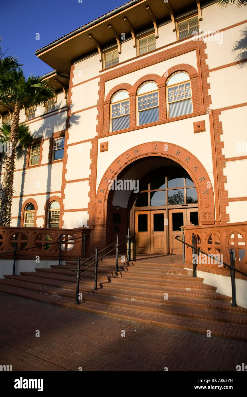 The entrance to Proctor library at Flagler college St Augustine florida ...