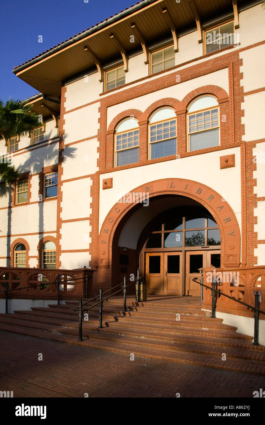 The entrance to Proctor library at Flagler college St Augustine florida ...