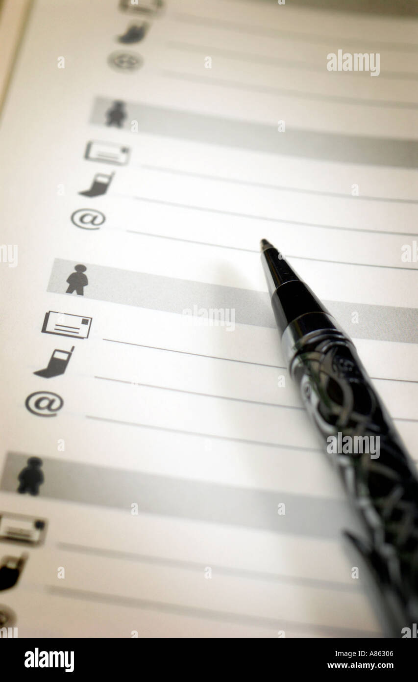 Address book Stock Photo - Alamy