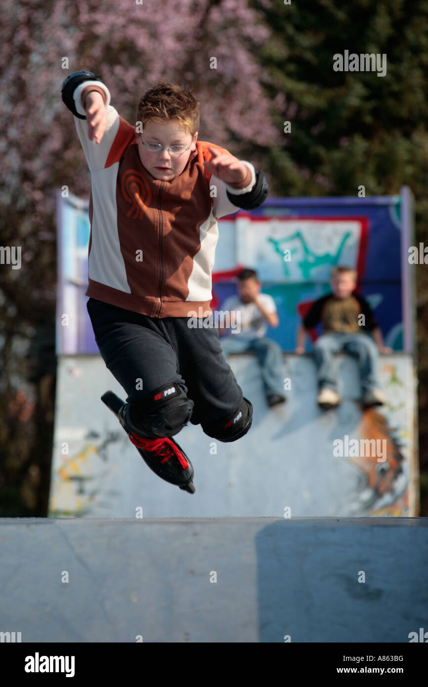 Inline skates and jump hi-res stock photography and images - Alamy
