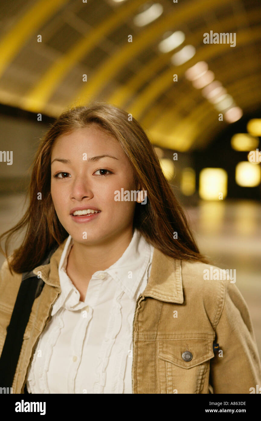 Young asian women in station Stock Photo - Alamy