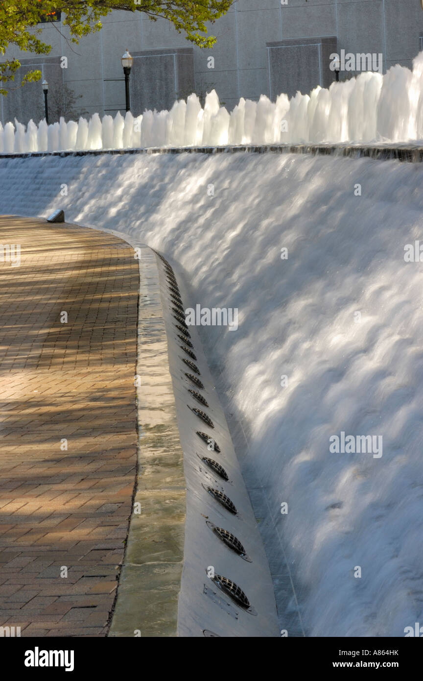 Stair step fountains at Triangle Park in Lexington Kentucky USA Stock ...