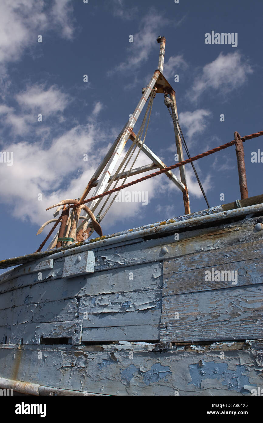 Old blue boat Stock Photo - Alamy