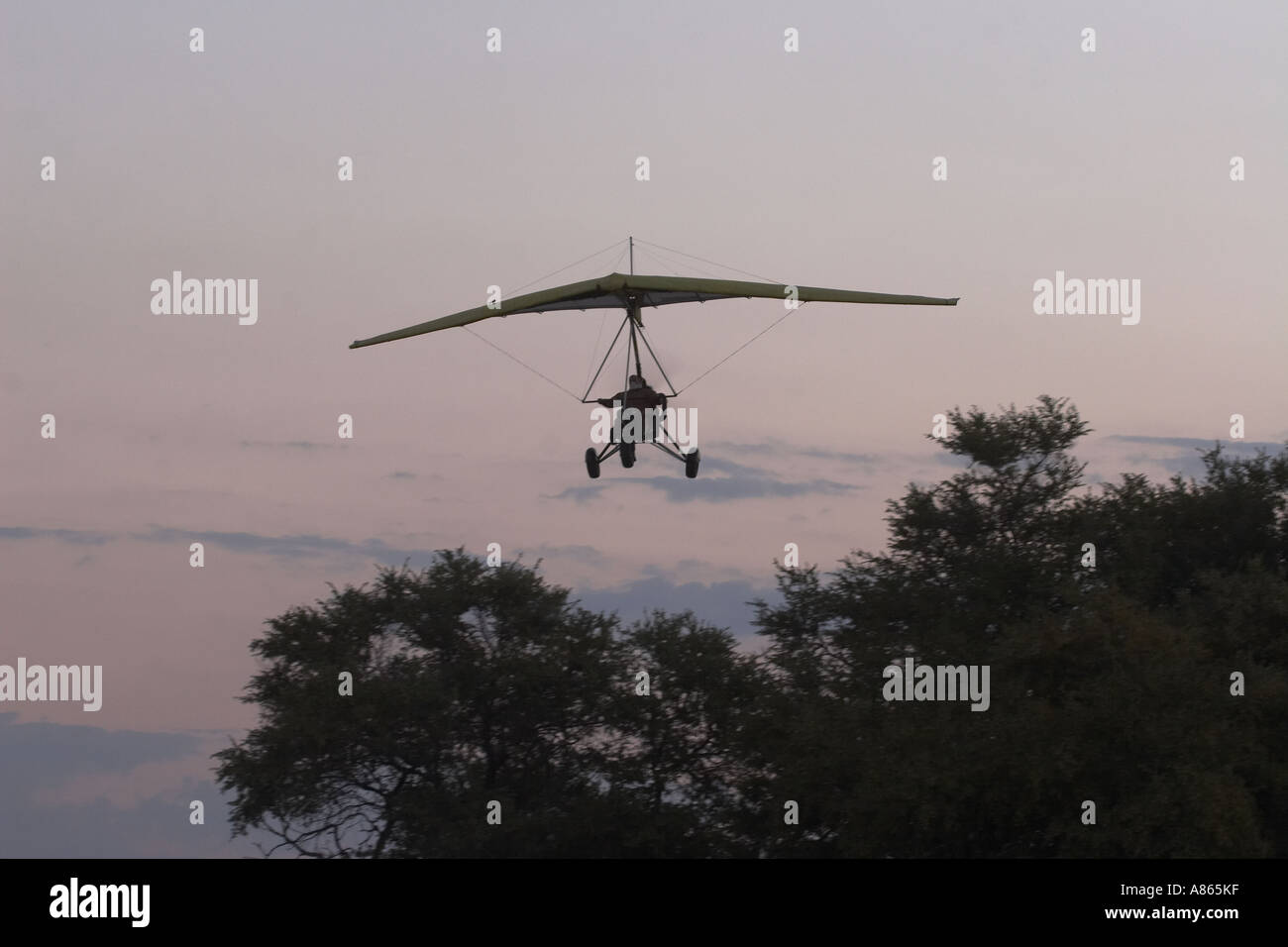Microlight flight in Okavango Delta Stock Photo - Alamy