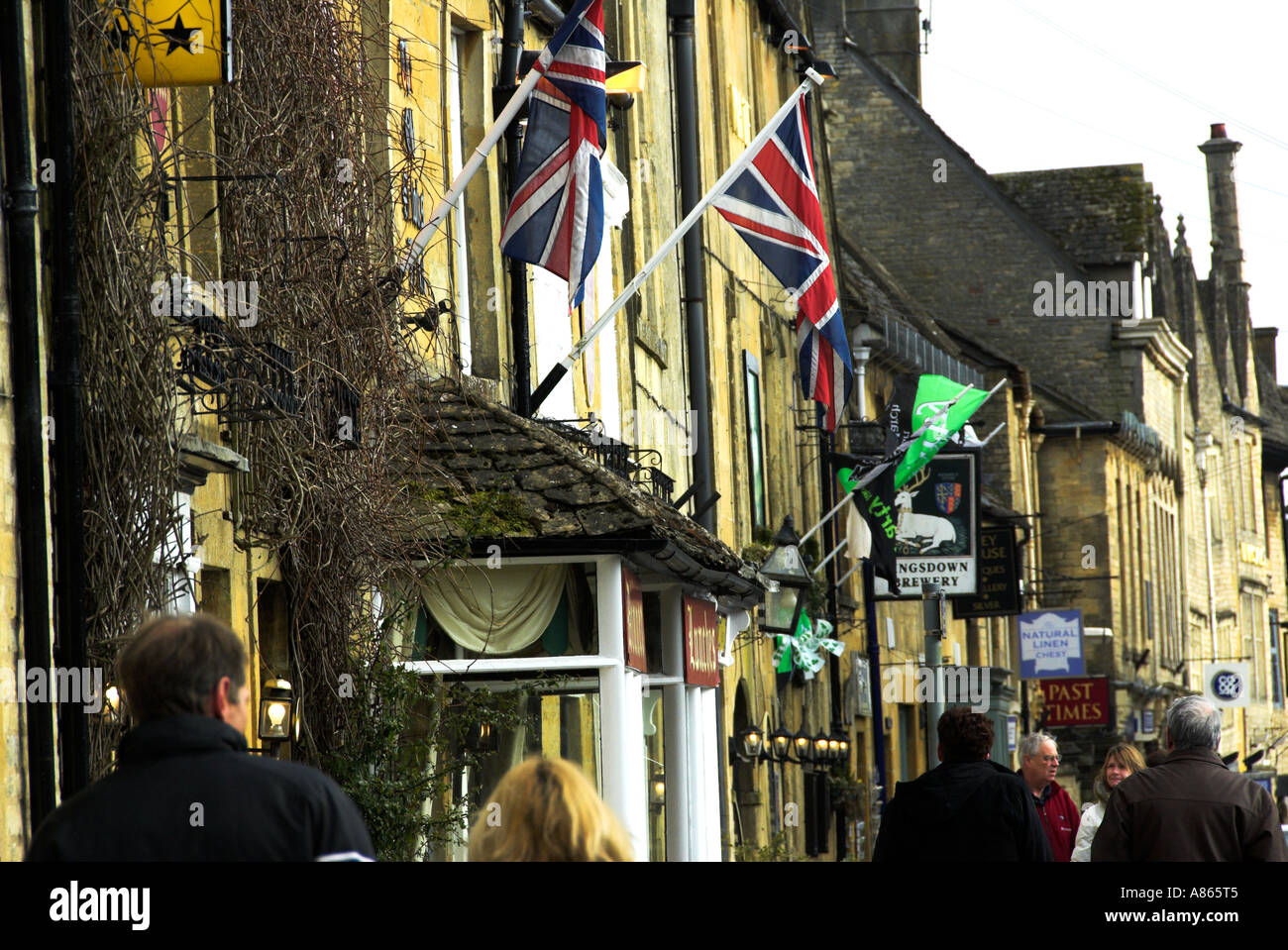 The Market Square Stow on the Wold Cotswolds EDITORIAL USE ONLY Stock ...