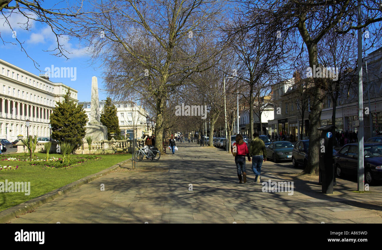 Cheltenham Town Centre The Promenade EDITORIAL USE ONLY Stock Photo - Alamy