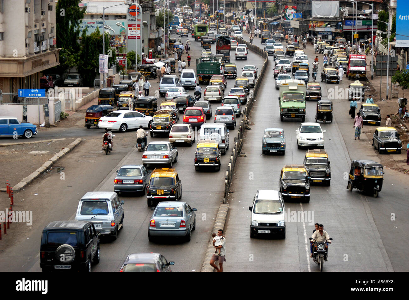 Traffic at Bandra a western suburb of Bombay now Mumbai Maharashtra ...