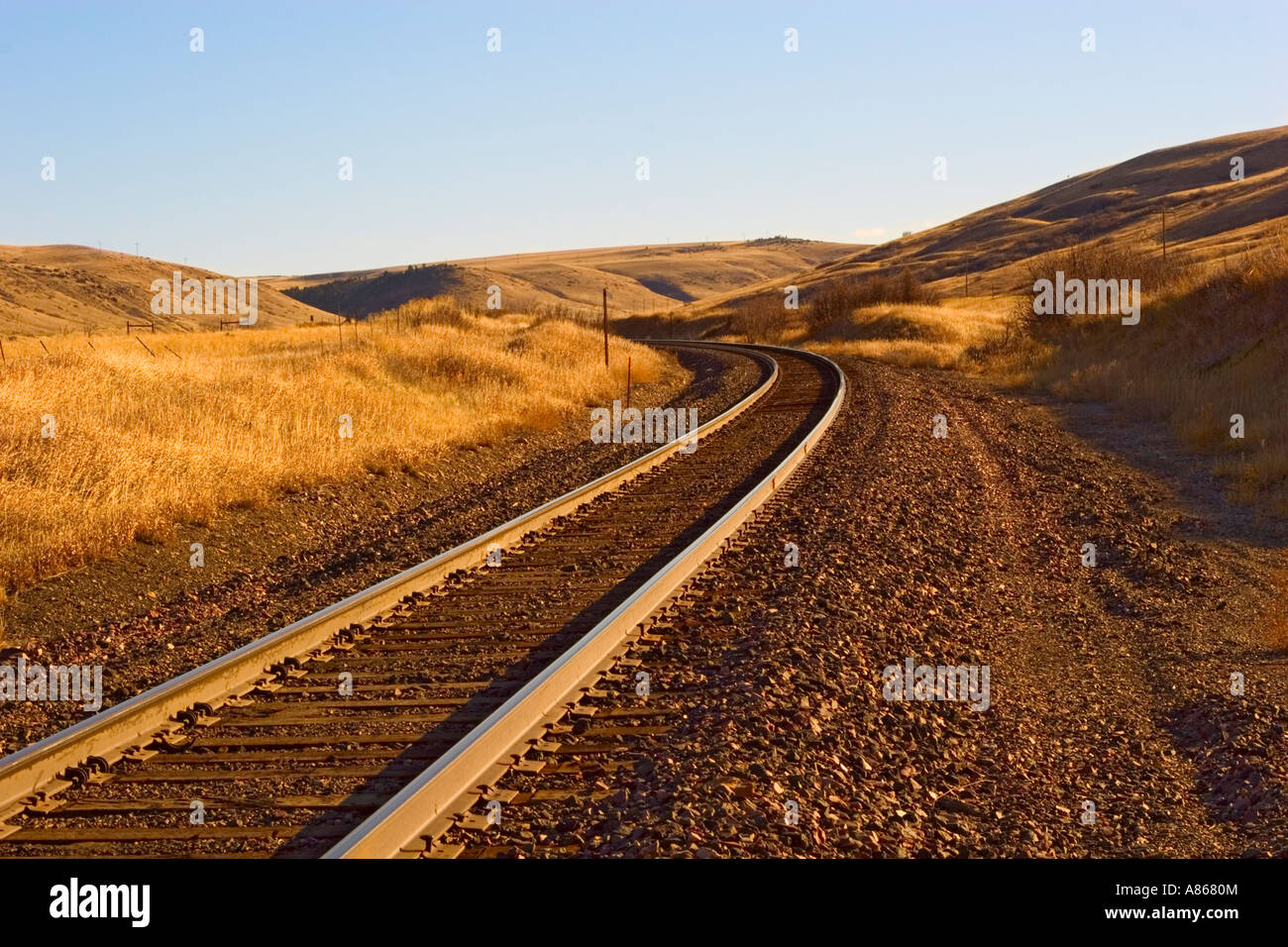 Rail track bend hi-res stock photography and images - Alamy
