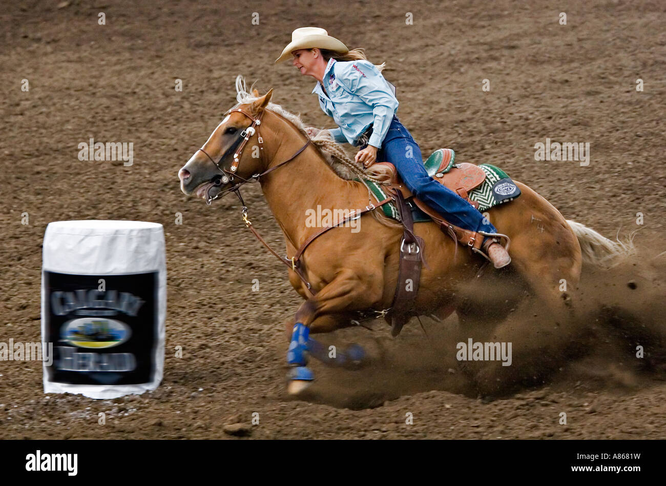 Ladies barrel racing calgary stampede hi-res stock photography and ...