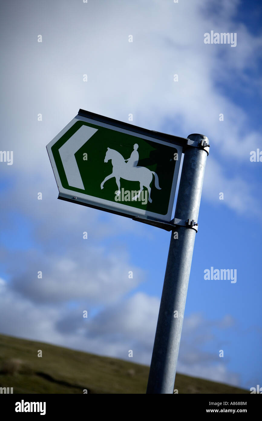 Horse Riding Trail Sign Stock Photo - Alamy