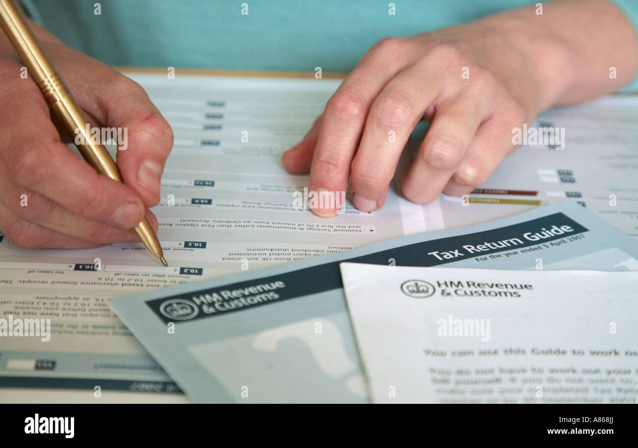 personal tax returns Stock Photo - Alamy