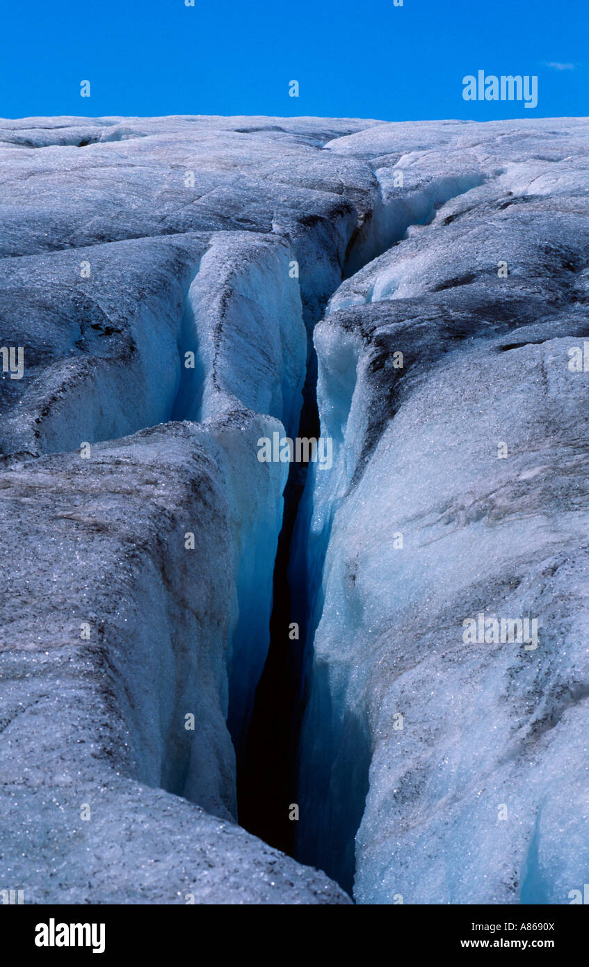 Crevasse in the big glacier Stock Photo - Alamy