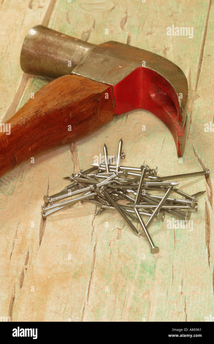hammer and nails Stock Photo - Alamy