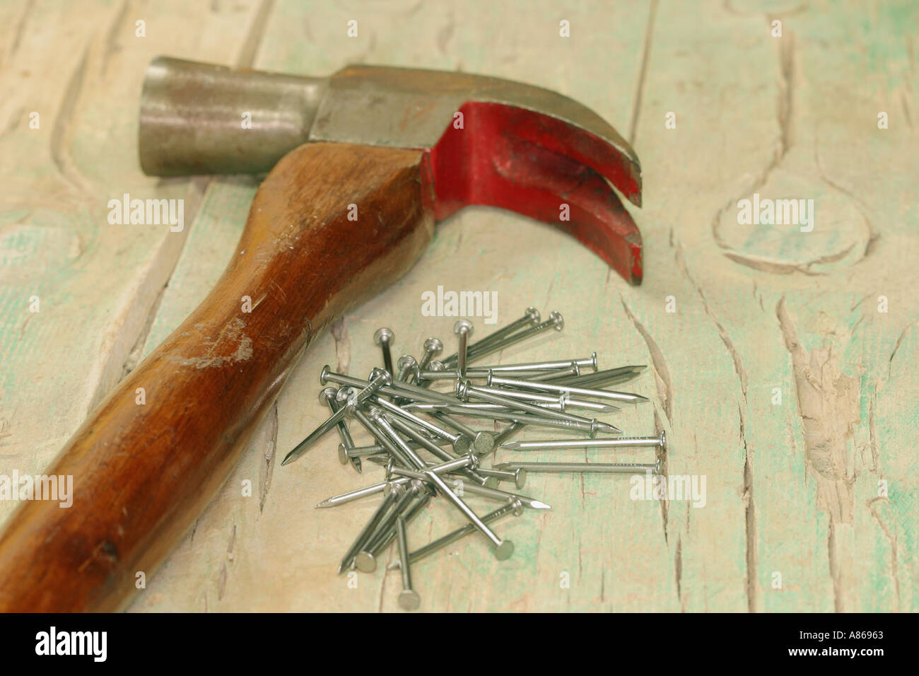 hammer and nails Stock Photo - Alamy