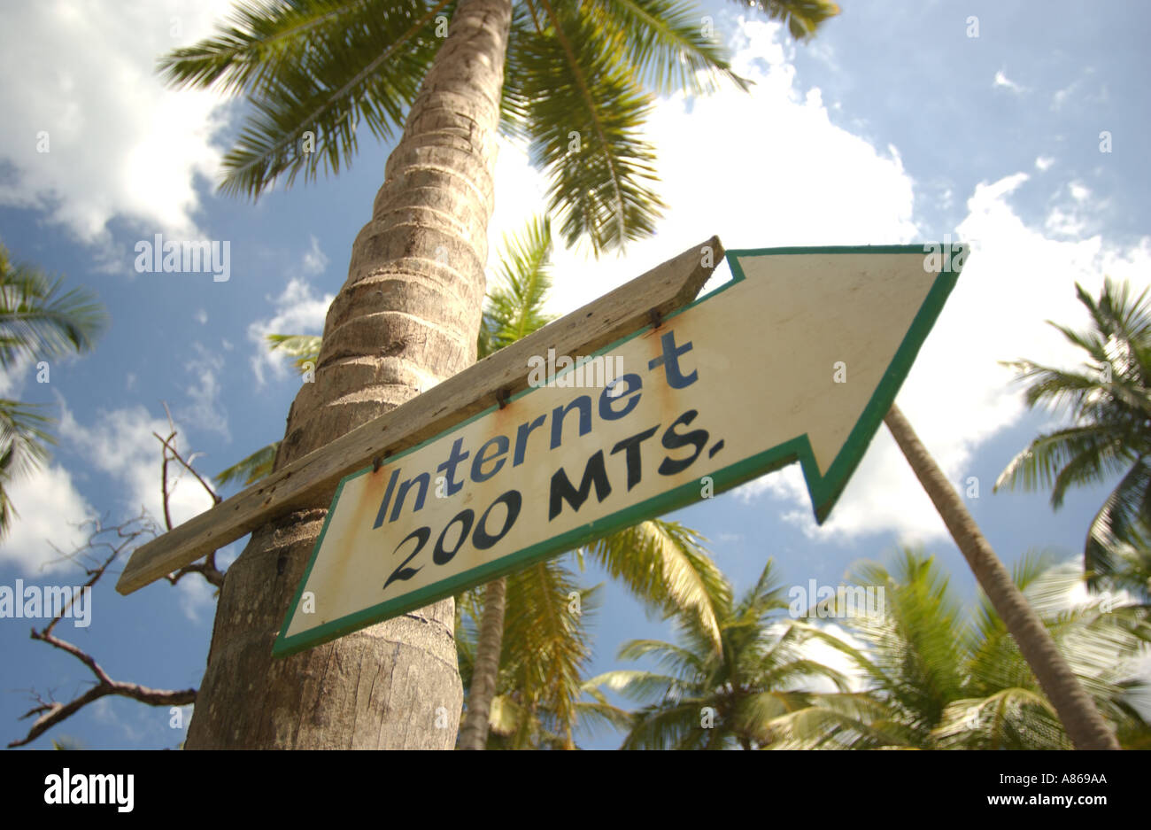 Internet sign in the Caribbean Stock Photo - Alamy