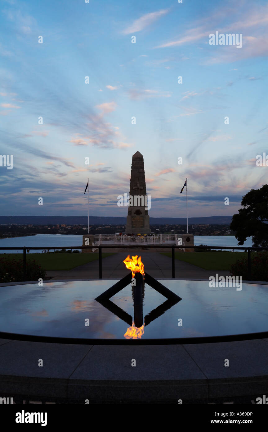 Eternal flame war memorial in Kings Park, Perth, Western Australia ...