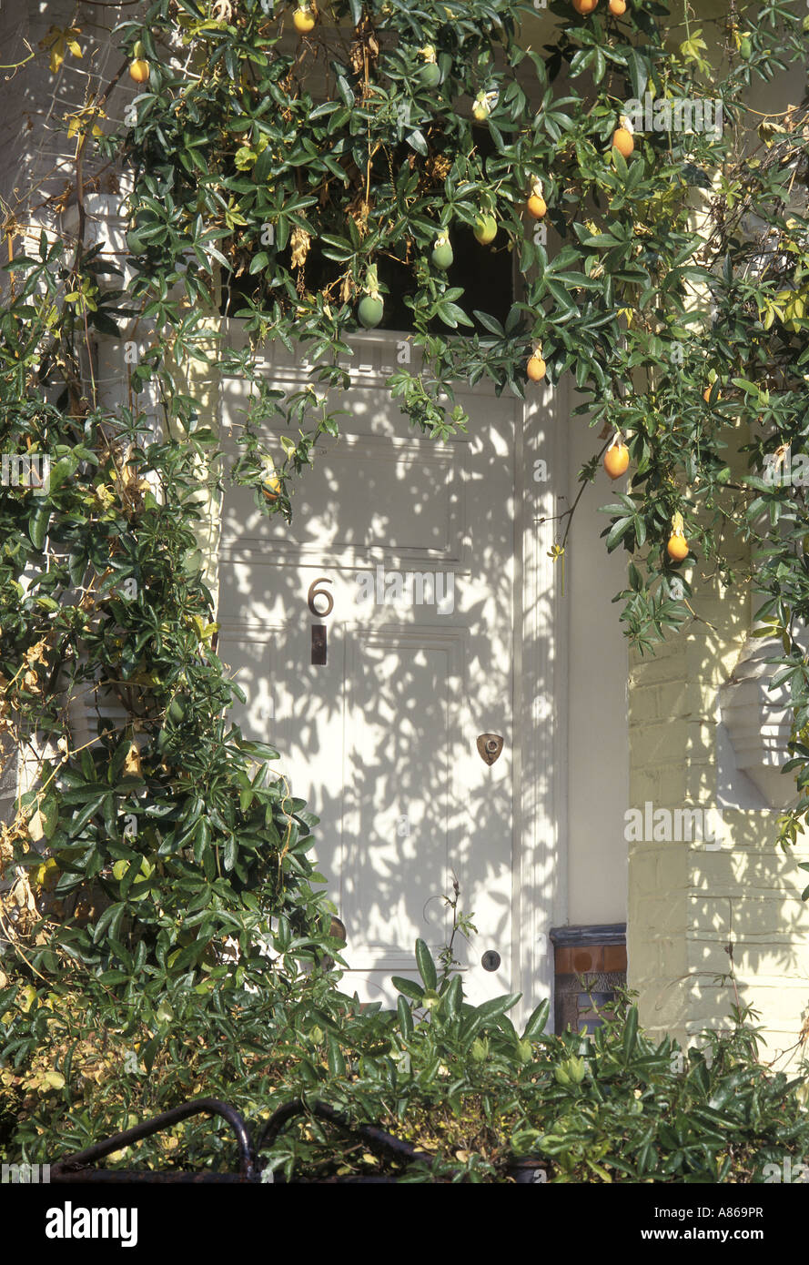 Entrance to a large London property Stock Photo - Alamy