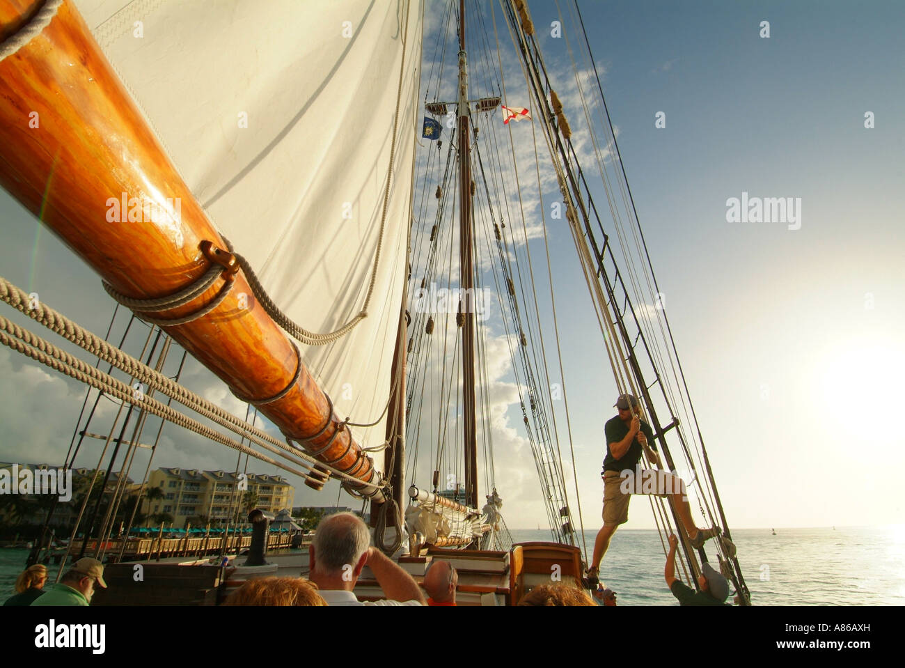 USA Florida Key West schooner at sunset sail Stock Photo - Alamy