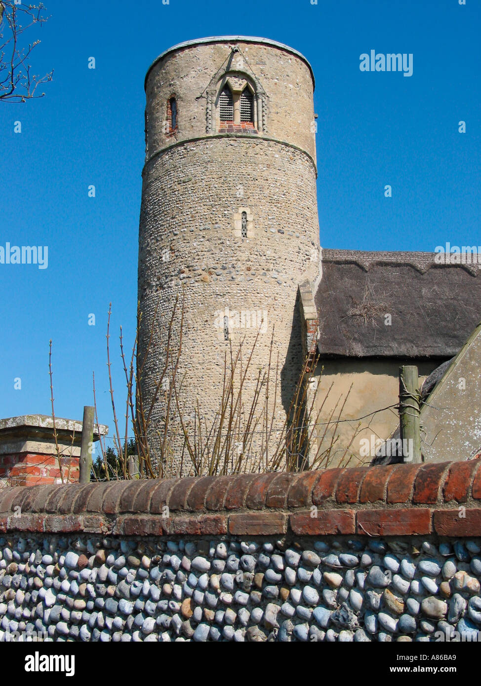 The Flint Tower Church of St Margaret’s Herringfleet Suffolk England ...