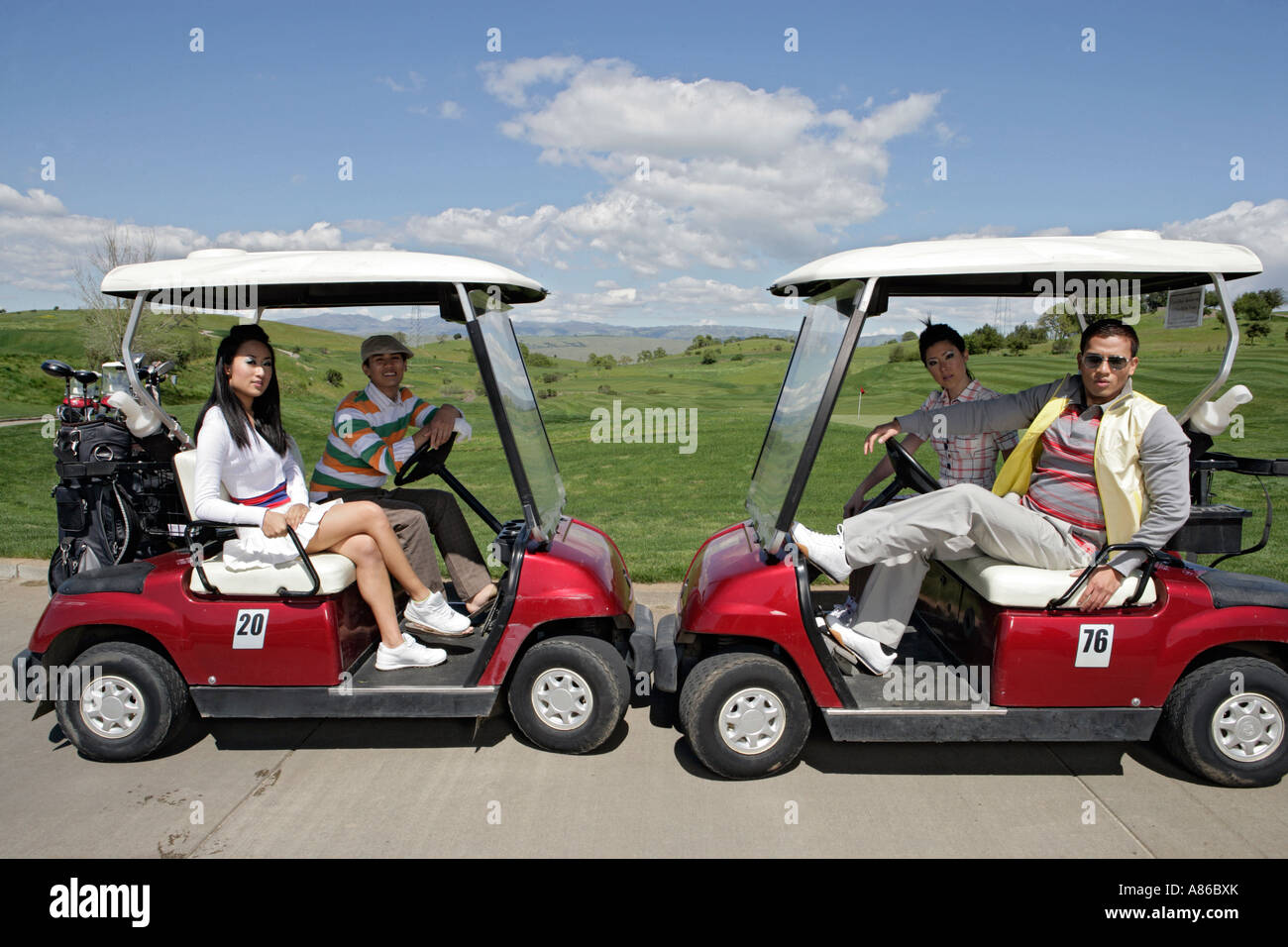 Golfing golf carts sport hi-res stock photography and images - Alamy