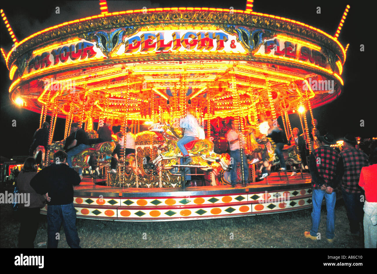 Fairground Steam Roundabout Stock Photo - Alamy