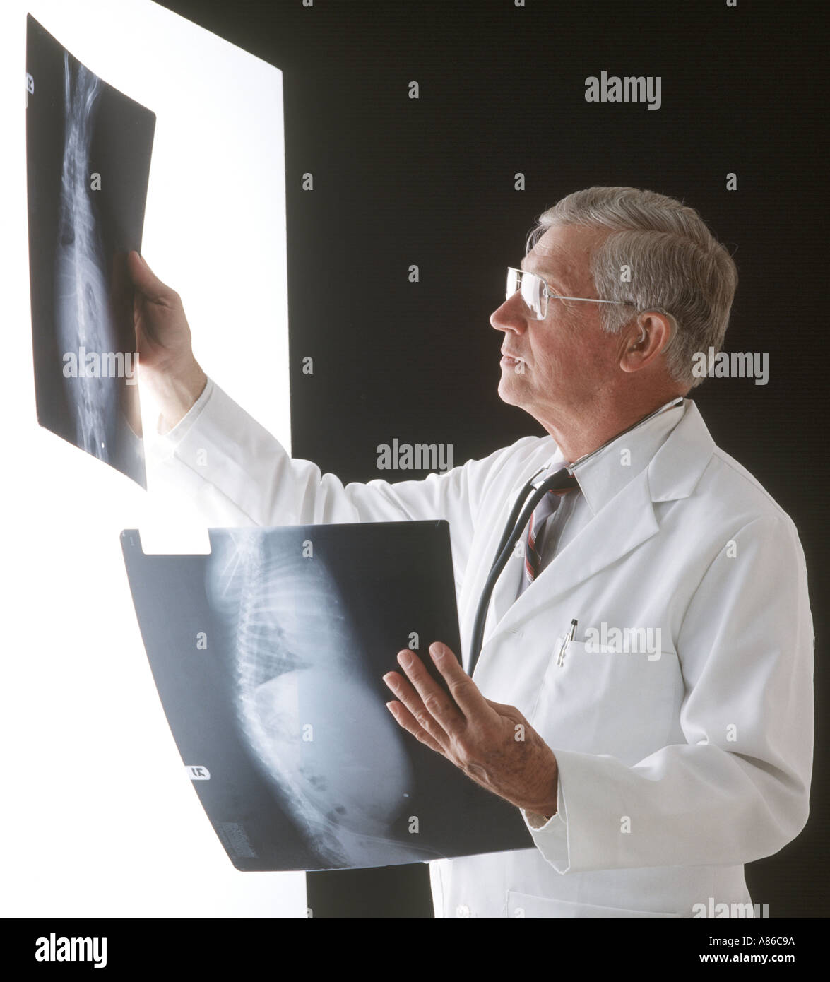 doctor examining x rays Stock Photo - Alamy