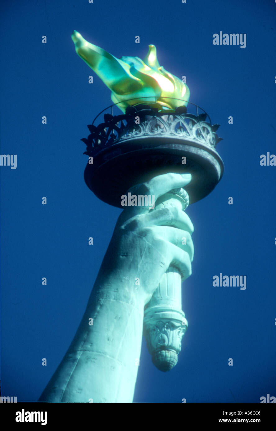 Statue of Liberty torch in New York Harbor Stock Photo - Alamy