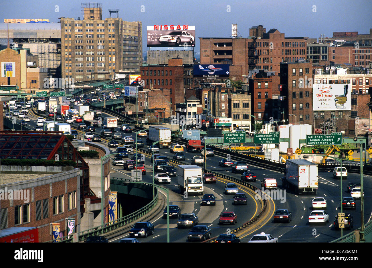 Massachusetts Boston Town downtown United States Stock Photo - Alamy