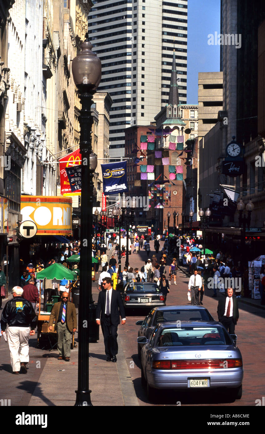 Massachusetts Boston Town downtown United States Stock Photo - Alamy