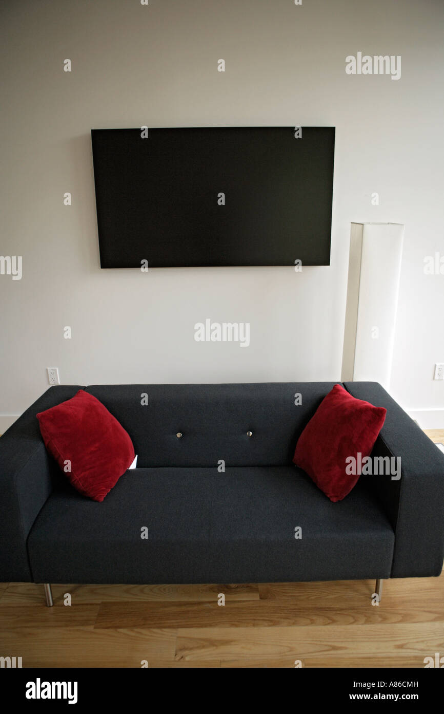 Comfortable sofa, front view Stock Photo - Alamy