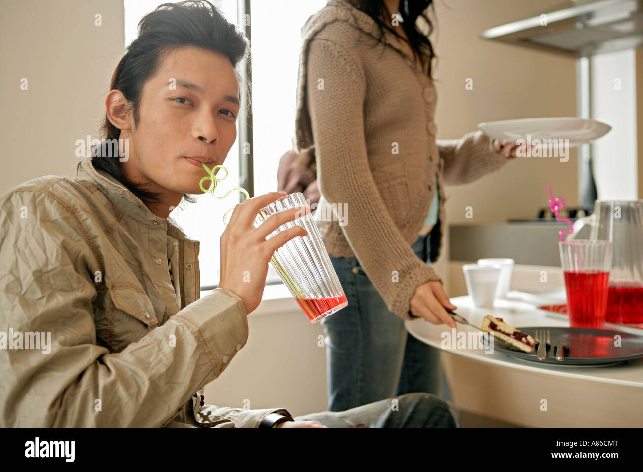Man looks at plate hi-res stock photography and images - Alamy