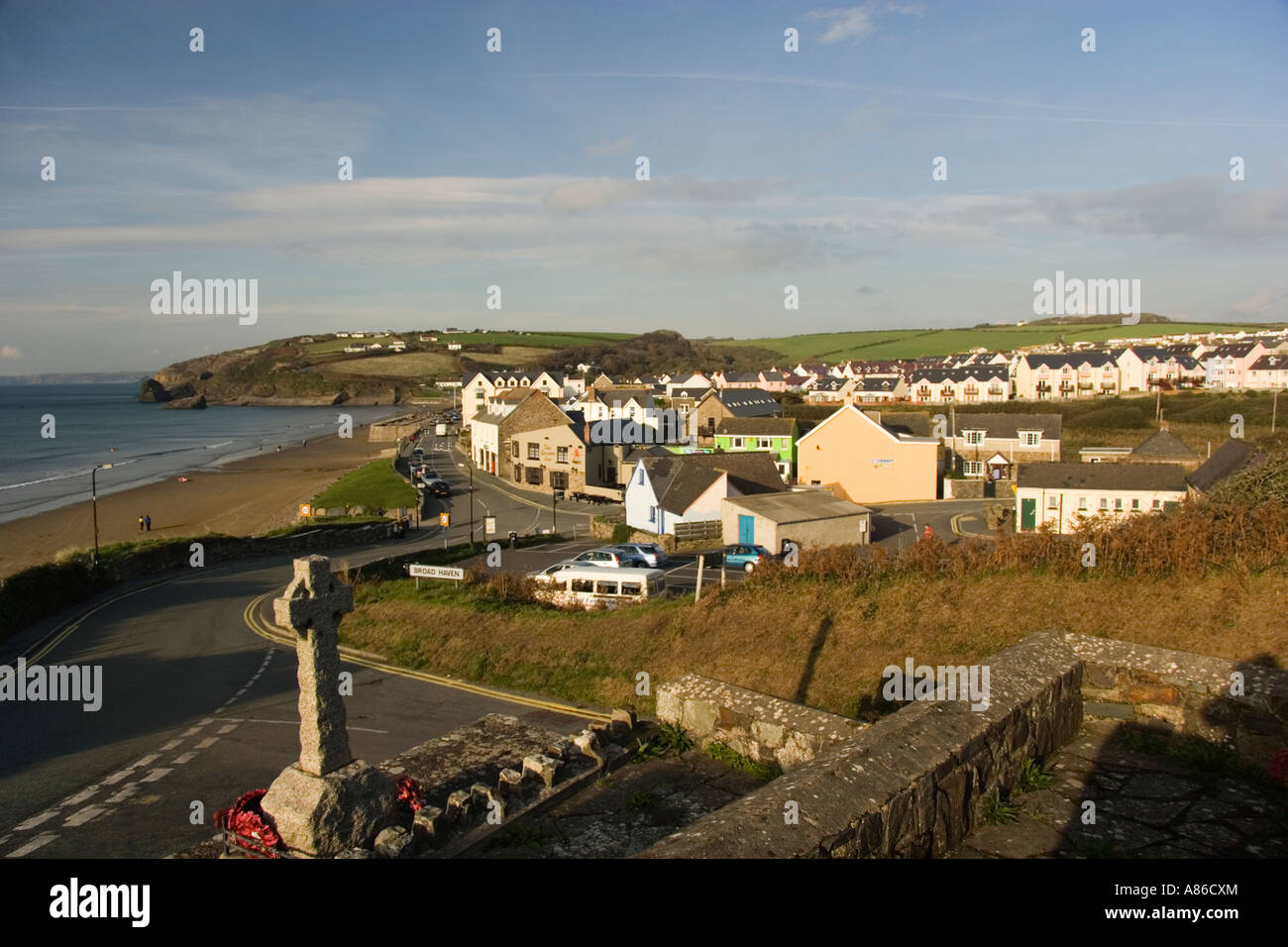 Broadhaven Village, Wales Stock Photo - Alamy
