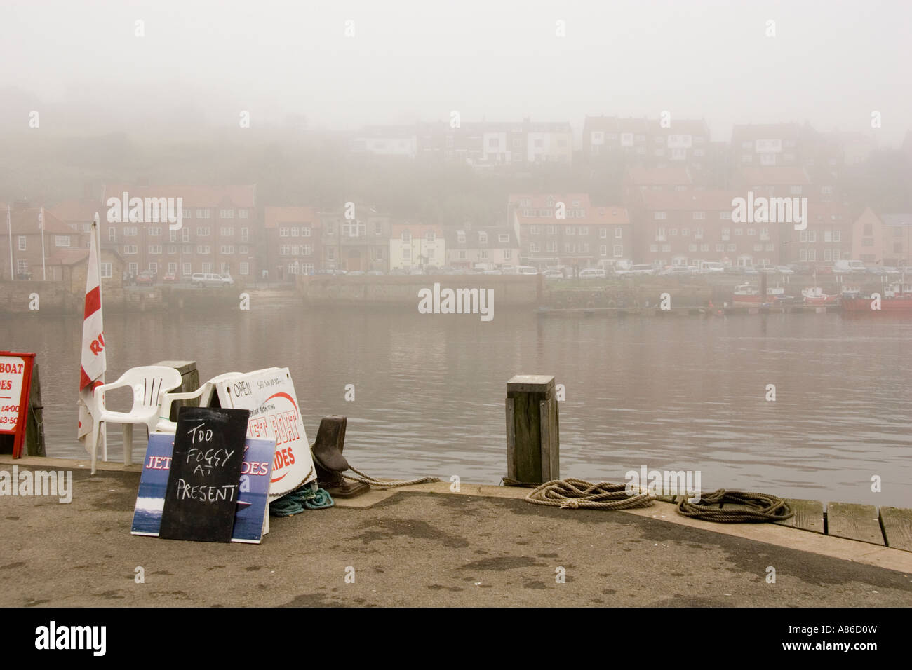 Foggy sign whitby hi-res stock photography and images - Alamy