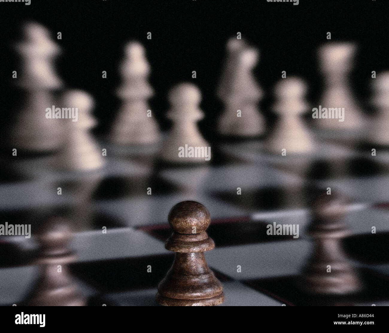 CHESS BOARD AT LOW ANGLE AT PLAYERS PERSPECTIVE Stock Photo - Alamy