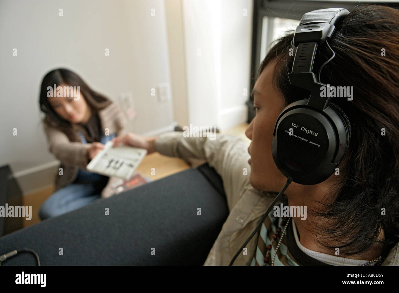 Man turning woman passing by hi-res stock photography and images - Alamy