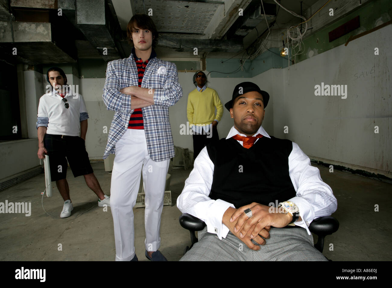 Four young men Stock Photo - Alamy