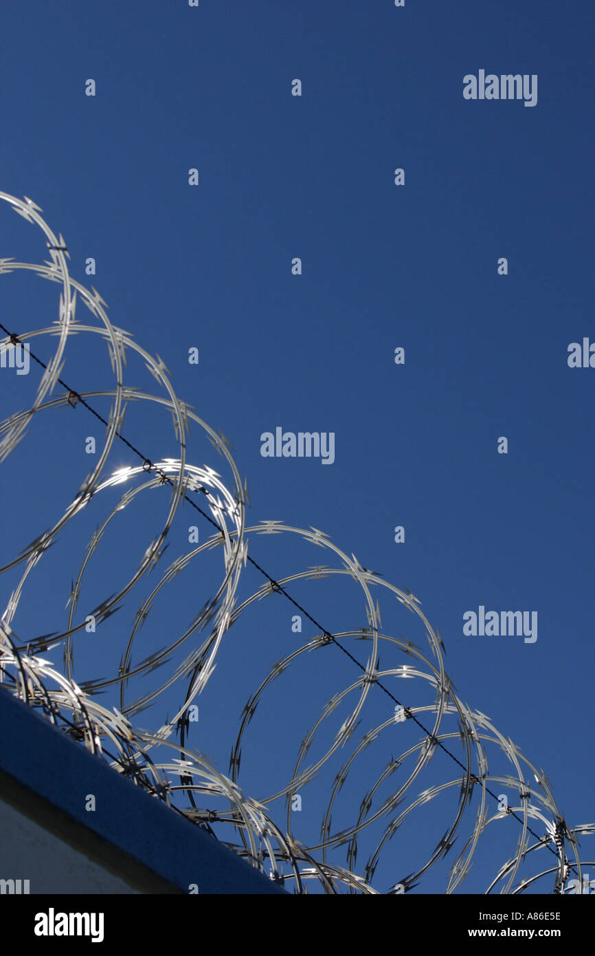 Prison Camp Razor Wire Stock Photo - Alamy