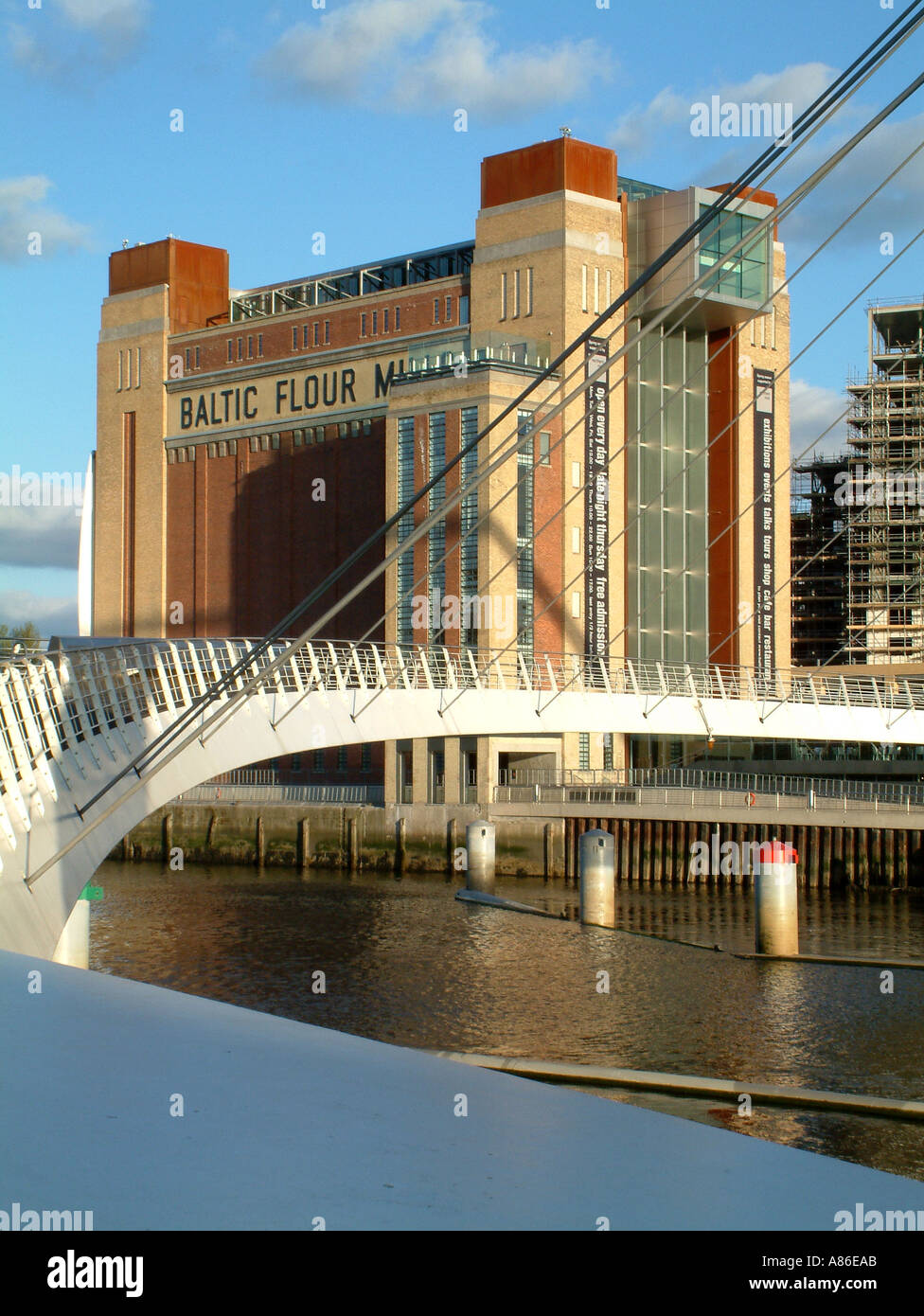 Baltic Mill and Millennium Bridge Newcastle upon Tyne Stock Photo - Alamy
