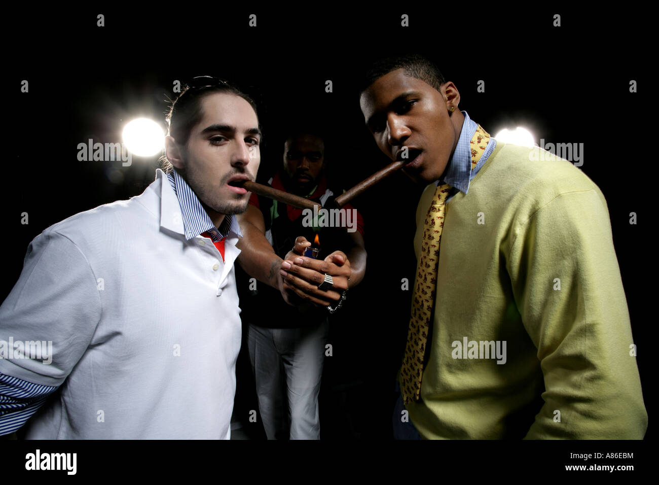 Two men cigars smoking hi-res stock photography and images - Alamy