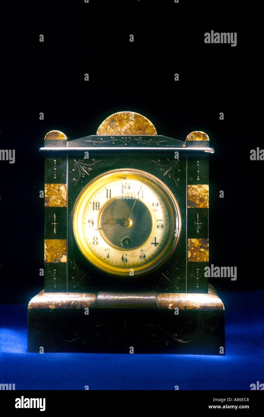 A Victorian Marble Clock Stock Photo - Alamy