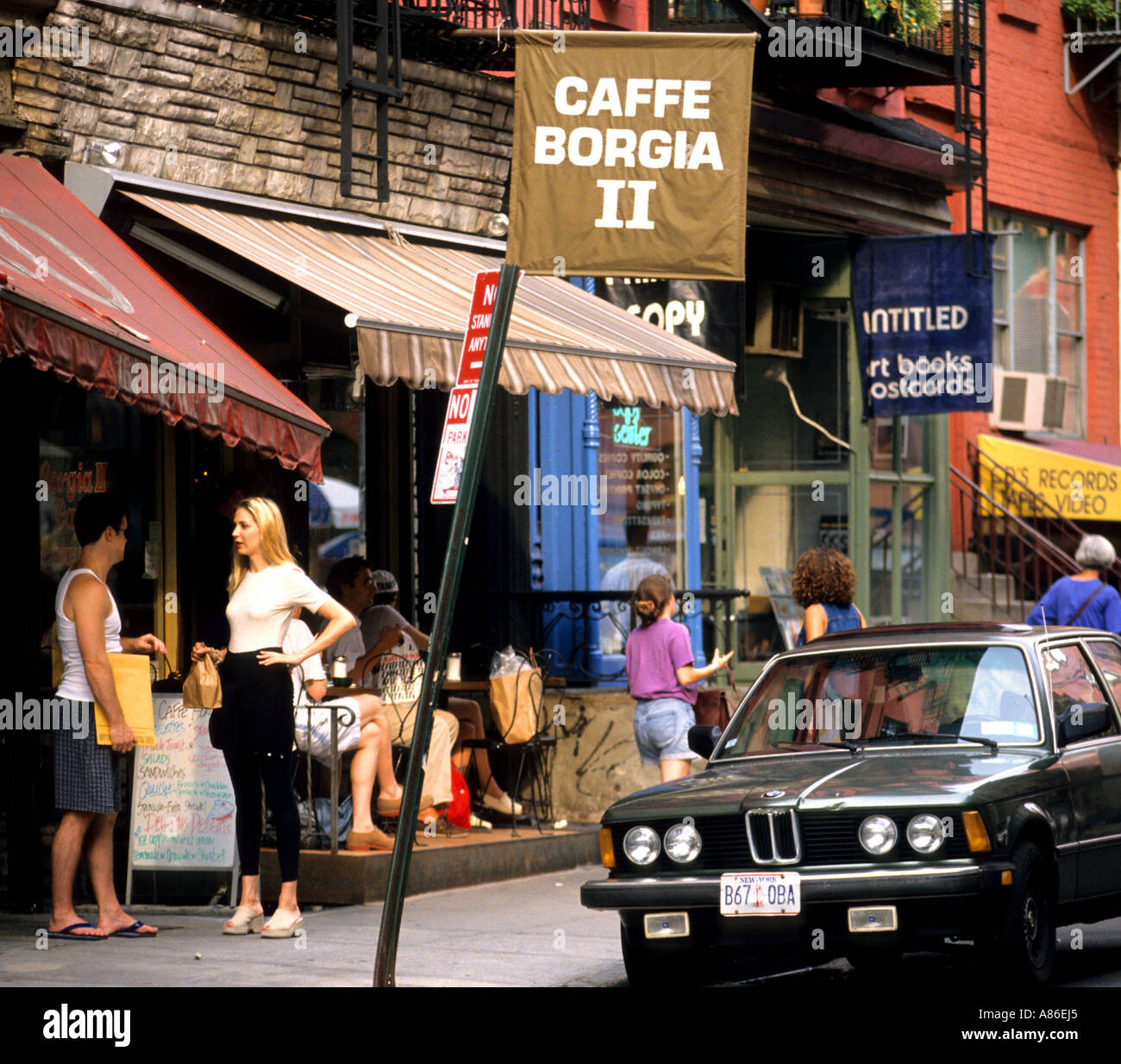 Cafe Borgia New York Manhattan Village Soho Greenwich Stock Photo - Alamy