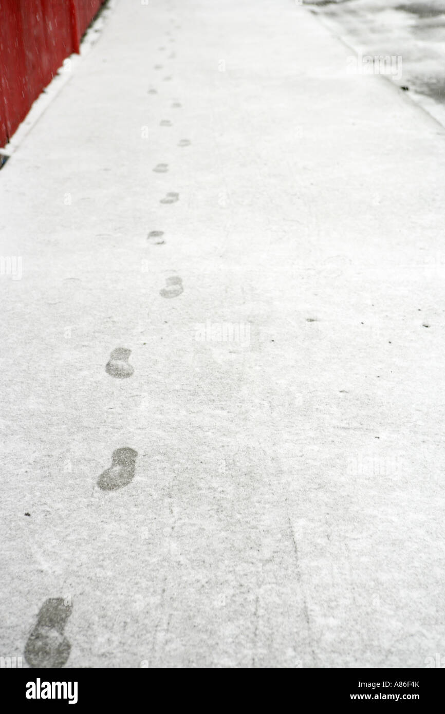 Footprints on path Stock Photo - Alamy