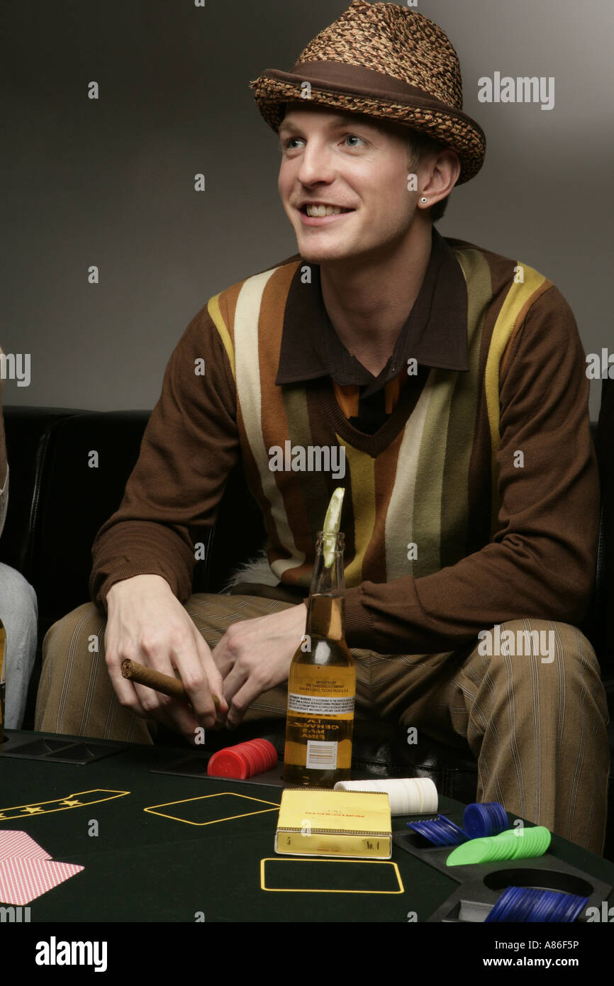Portrait of a young man in a cheerful mood Stock Photo - Alamy