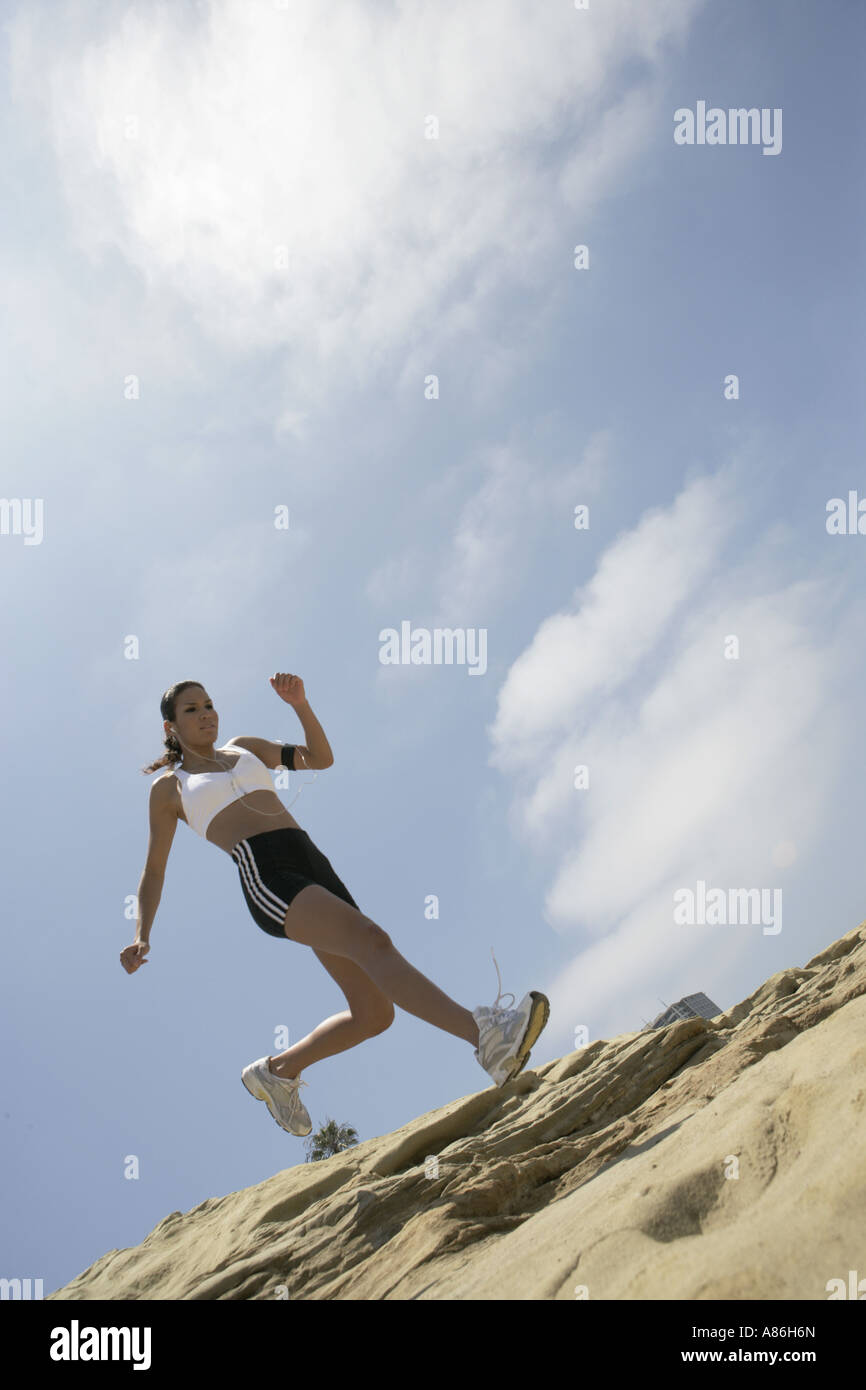 View of a woman jogging Stock Photo - Alamy
