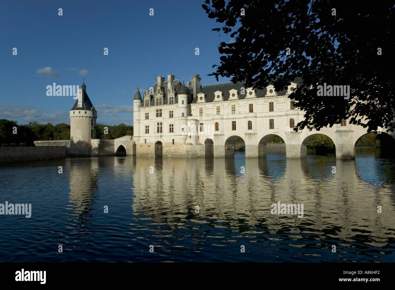Chateau of Chenonceau River Cher Indre et Loire Loire Valley France ...