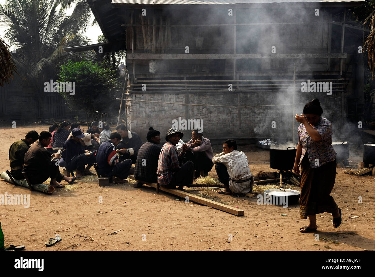 Thai Dam villagers Luang Nam Tha Province Northern Laos Stock Photo - Alamy