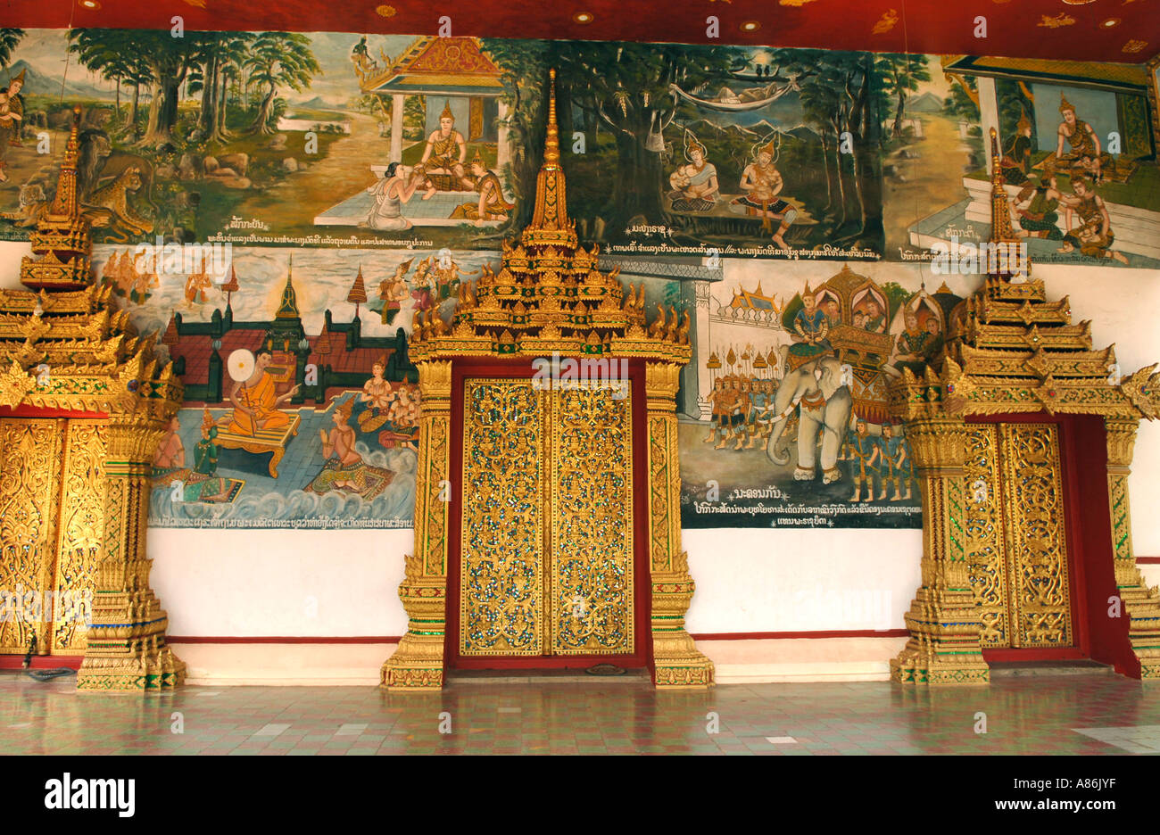 Wat In Paeng Vientiane Laos Stock Photo - Alamy