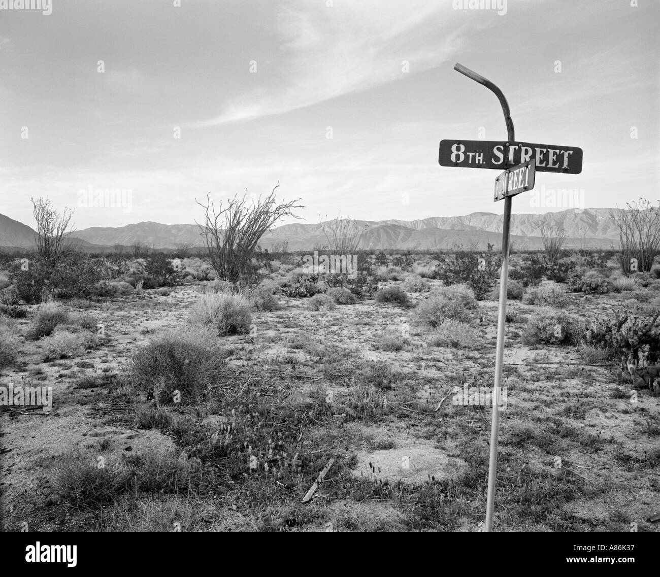 Street Sign in Desert Stock Photo - Alamy