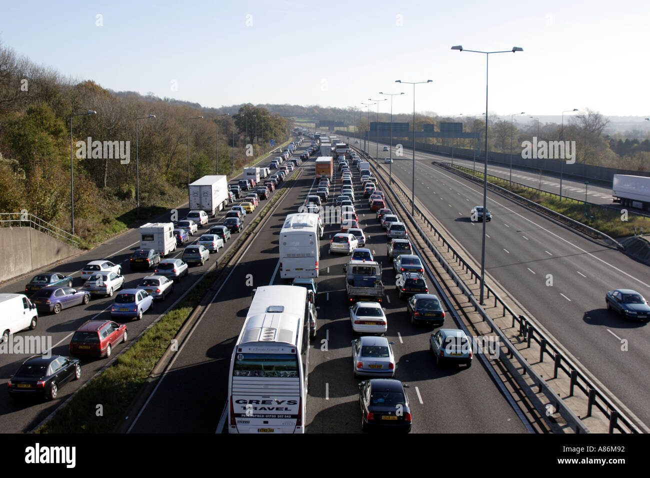 Traffic Jam On M25 Stock Photo Alamy